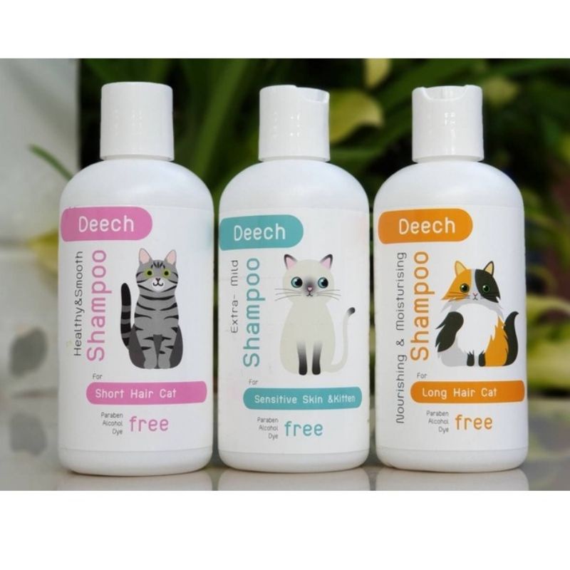 Deechแชมพูแมว สูตรอ่อนโยน 200ml คิดค้นโดยสัตวแพทย์ | Shopee Thailand