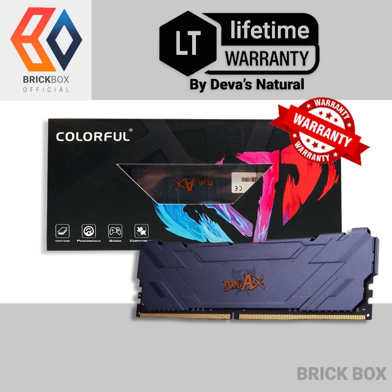 Colorful RAM สำหรับ PC รุ่น Battle-AX แบบ DDR4 บัส 3200 - CL16 ขนาด 8x1 ...