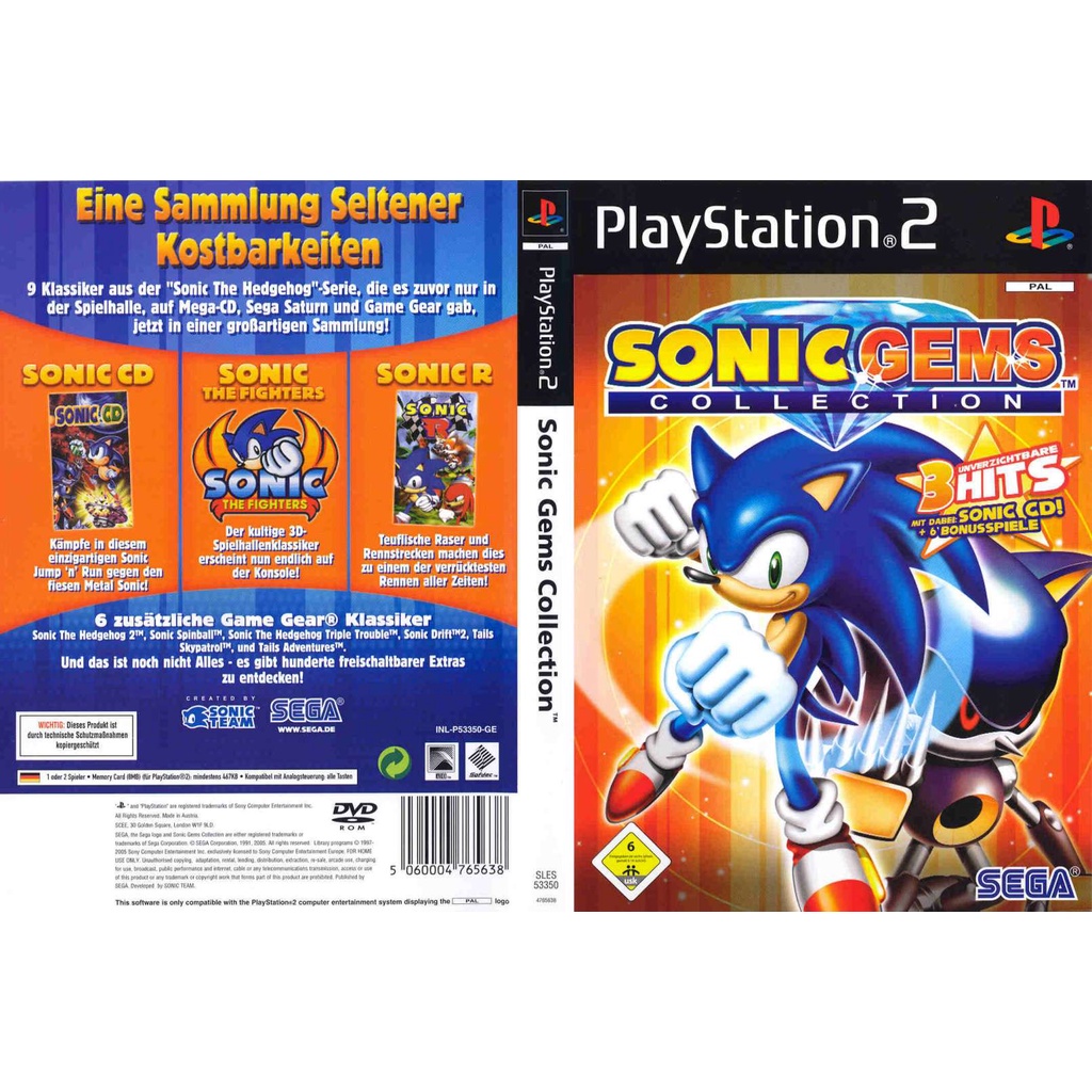 แผ่นเกมส์ PS2 Sonic Gems Collection คุณภาพ ส่งไว (DVD) | Shopee Thailand