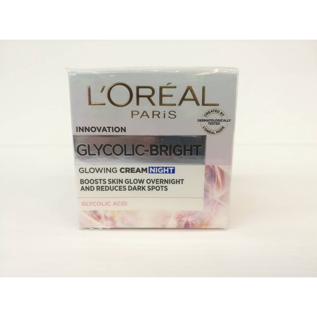 L'OREAL Paris GLYCOLIC-BRIGHT Day & NIGHT Cream (50 ml) ลอรีอัล ปารีส ...