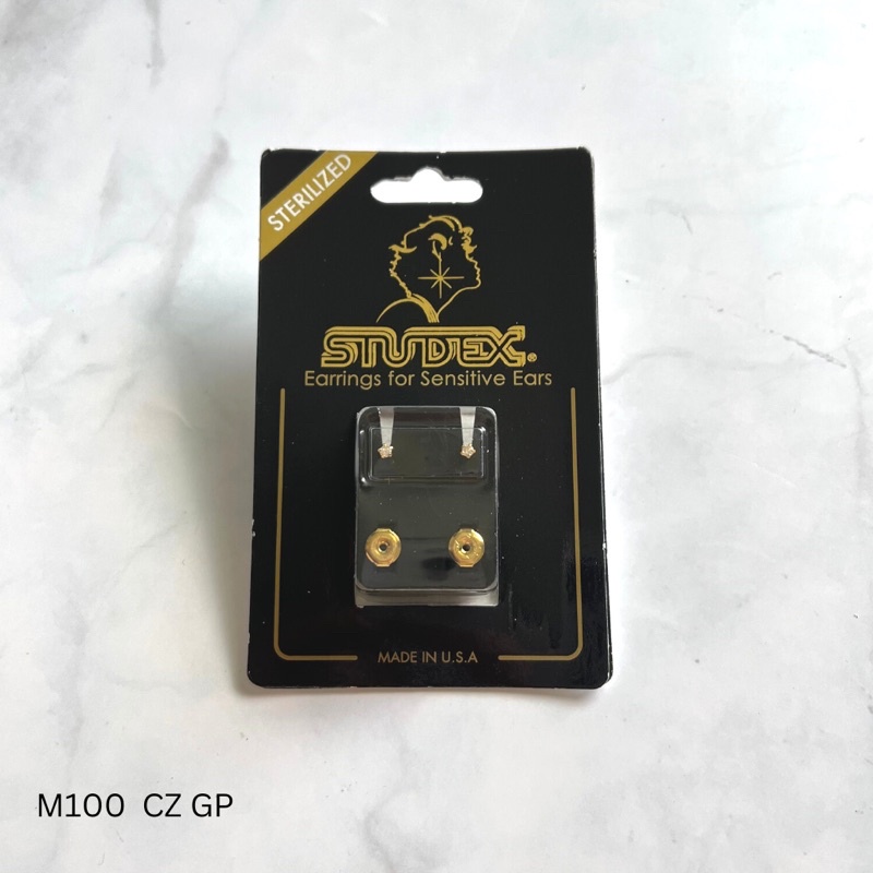 Studex M/R/L 100 ต่างหูประดับ cubic zircronia ขนาดตั้งแต่ 2-4mm. เหมาะสำหรับผู้ที่มีผิวแพ้ง่าย ...