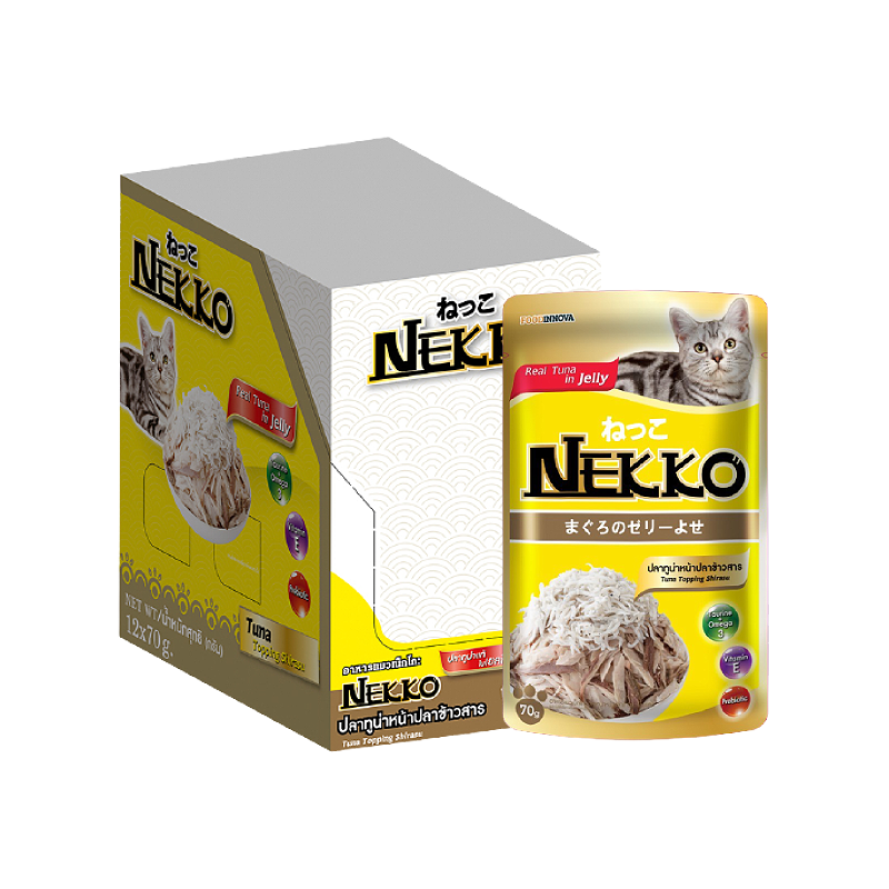 ร้านนี้มีค่าส่งถูก NEKKO อาหารเปียกแมว เน็กโกะ ผลิตจากโปรตีนแท้ 100% ...