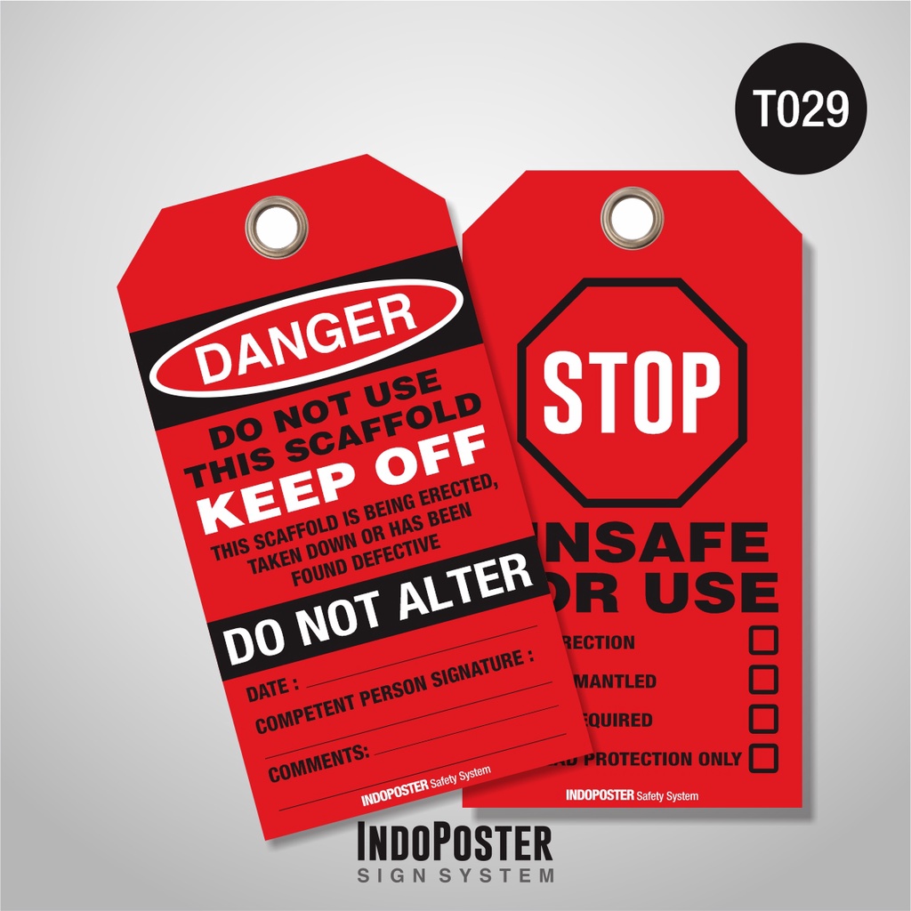 Tag Out LOTO Lock Out Tag Out PVC Safety K3 OSHA ANSI ISO Danger Do Not ...