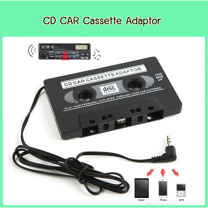 Car CD Audio Cassette Adapter แปลง มือถือ MP3 MP4 Digital Aux ะน Car ...