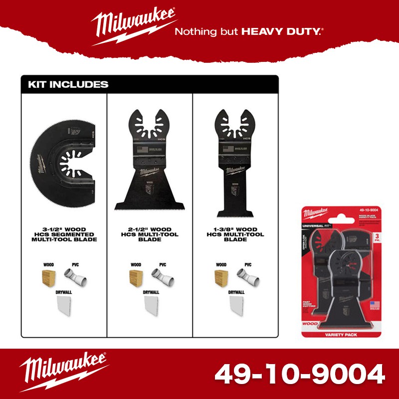 Milwaukee Multi-tool Blade kit ชุดใบตัดมัลติทูล อุปกรณ์งานตัด 49-10 ...