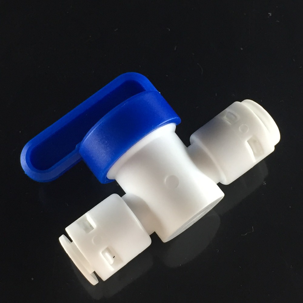 10pcs/lot 1/4 Plastic ball valve RO Water Purifier Parts pressure ...