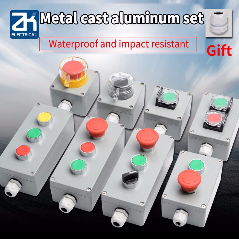 Metal button control box explosion-proof junction waterproof splash box ...