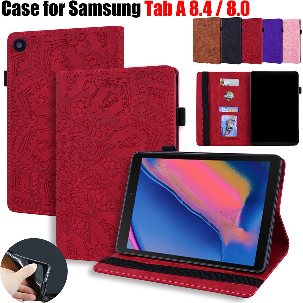 เคสแท็บเล็ตหนัง ฝาพับ ลายมันดาลา 3D สําหรับ Samsung Galaxy Tab A 8.0 ...