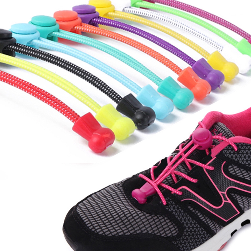No Tie Shoe Laces Elastic Lock Lace System Lock Sports Shoelaces ...