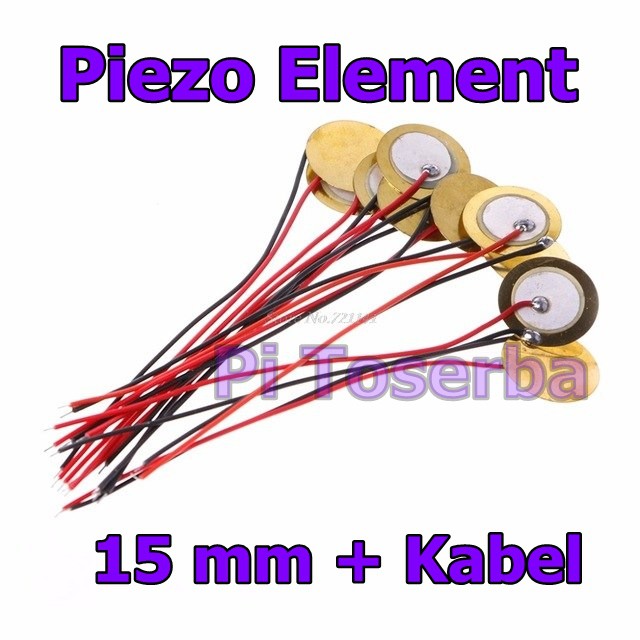 Piezo Electric Ceramic Buzzer 15mm 20mm 27mm 35mm Element Sensor Sound Disc และสายเคเบิล ...