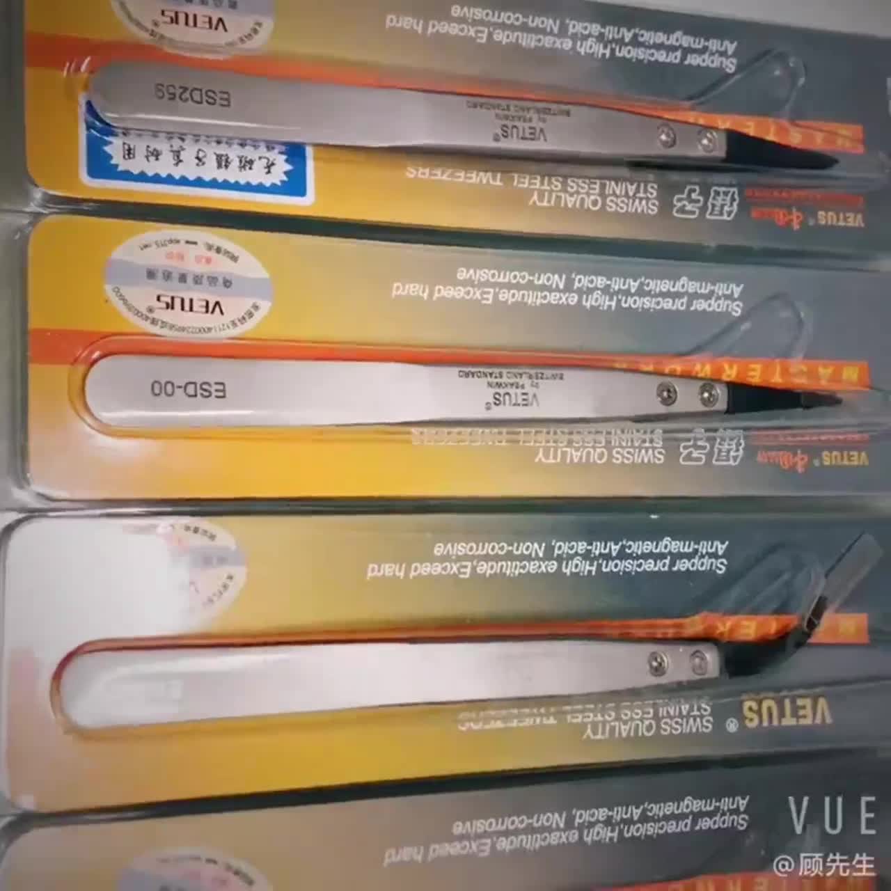 แหนบ เปลี่ยนหัวได้ VETUS แท้ / แหนบสเตนเลส/ แหนบป้องกันไฟฟ้าสถิตย์ ESD ...