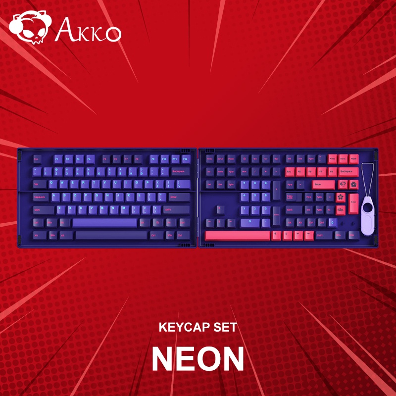 คีย์แคป Akko Neon Keycap Set | Shopee Thailand