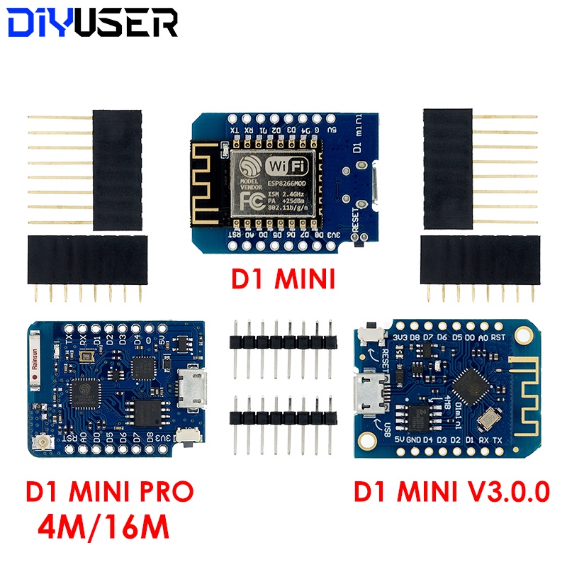 WeMos D1 Mini Pro V3.0 NodeMcu 4MB/16MB bytes Lua WIFI Internet of ...