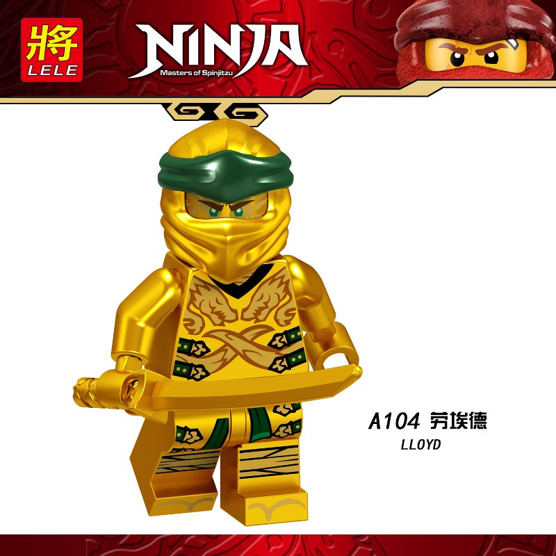 ของเล่นฟิกเกอร์ รูปจักรพรรดินินจา ดาบ Ninja Master Wu General Vex Gold ...