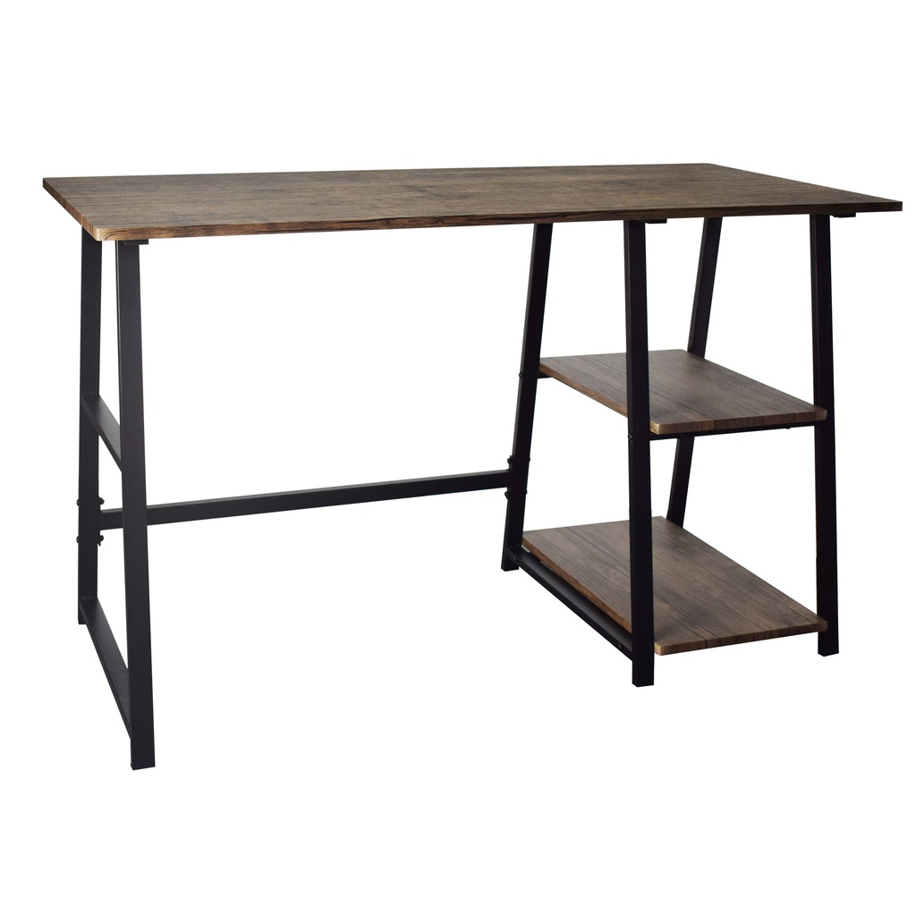โต๊ะทำงานสไตล์โมเดิร์นแบบมีชั้นวาง Computer desk with shelf | Shopee ...