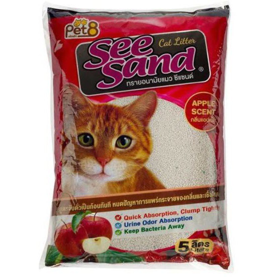 ทรายแมว 5ลิตร See Sand SeeSand Pet 8 | Shopee Thailand