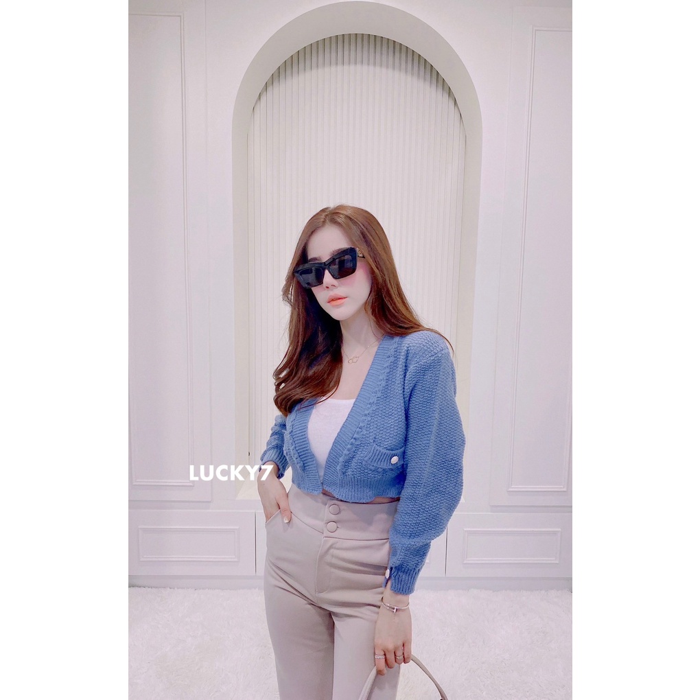BY IRA เสื้อคลุมทรงครอป JENNY BP แขนยาวทอลายเนี้ยบ เนื้อผ้าดีมาก พรีเมี ...