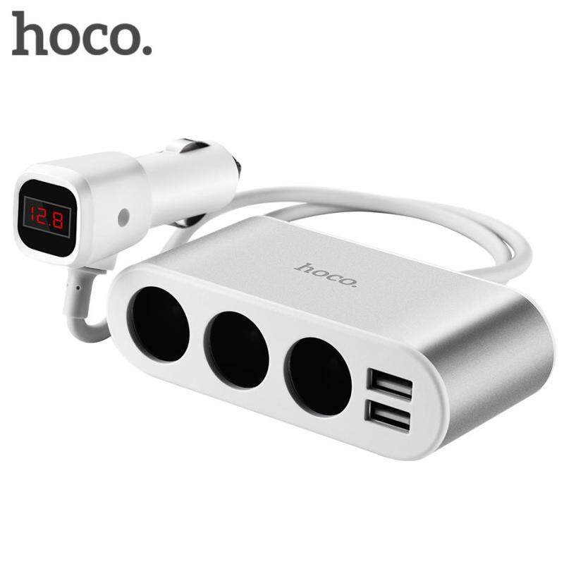 Hoco Z13 ฮับแยกซ็อกเก็ตชาร์จในรถยนต์ 3 ช่อง พร้อมพอร์ต USB 2 พอร์ต ...