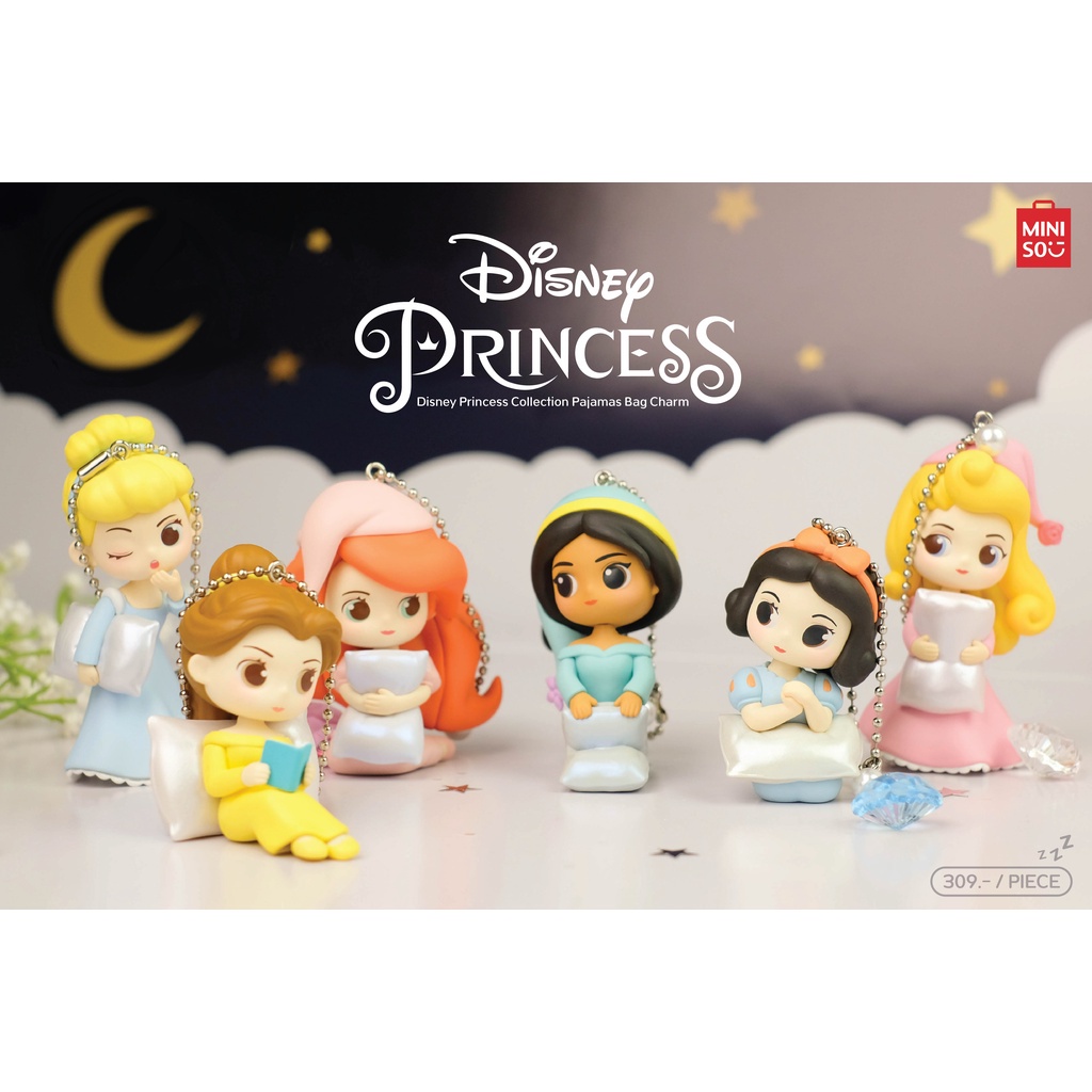 MINISO แฟชั่นน่ารัก กล่องสุ่ม กล่องสุ่มโมเดล Disney Princess Collection ...