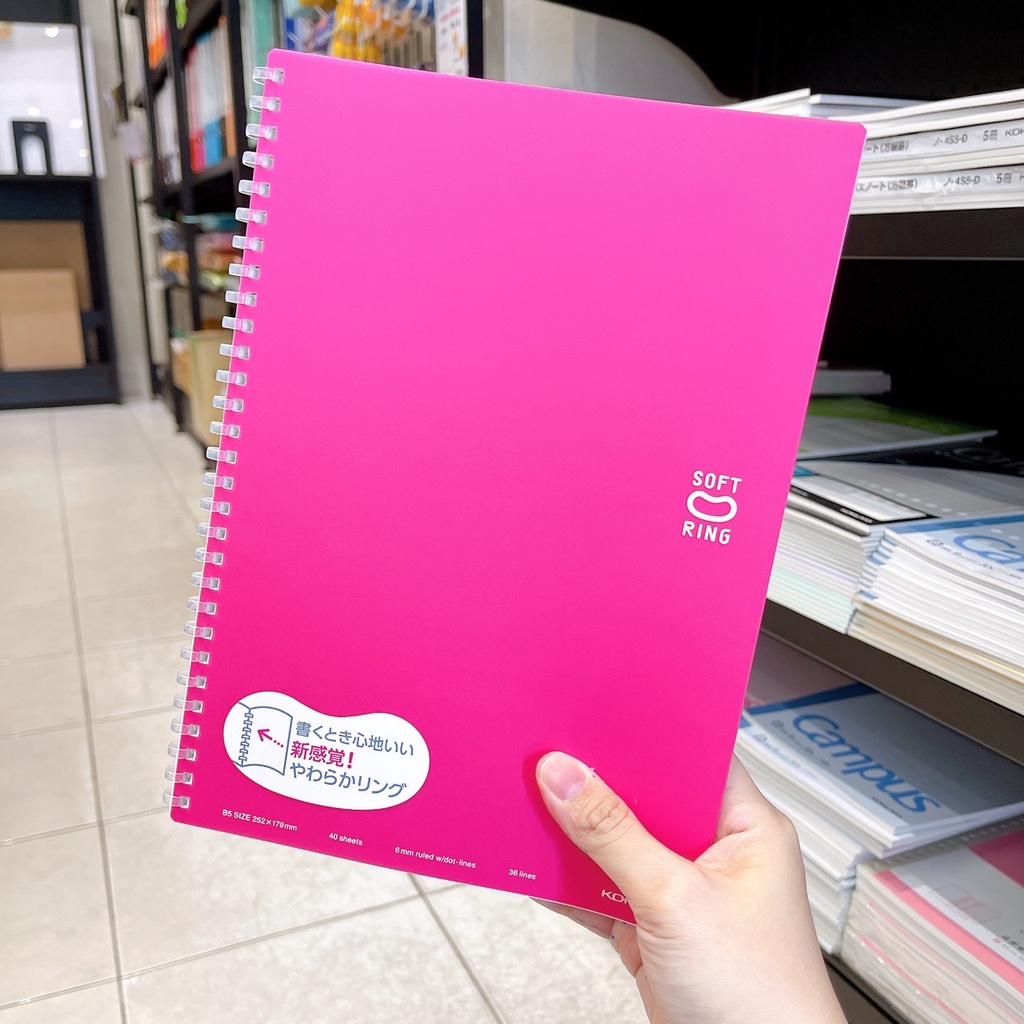 Kokuyo Campus SOFT RING NOTEBOOK MEMO PAD B5/A5 รุ่น ス-SV301BT (สมุดสันนิ่ม) | Shopee Thailand