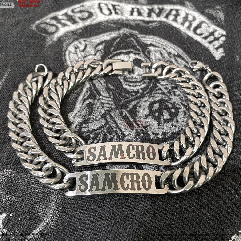 สร้อยข้อมือ SAMCRO samcro รุ่น2 sons of anarchy (ล็อค2แบบ) 10มิล ...