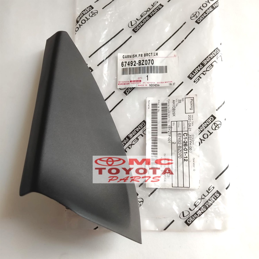 สามเหลี่ยมการ์นิชด้านหน้าขวาหรือซ้ายกระจก Avanza Xenia 67491-BZ070 67492-BZ070 | Shopee Thailand