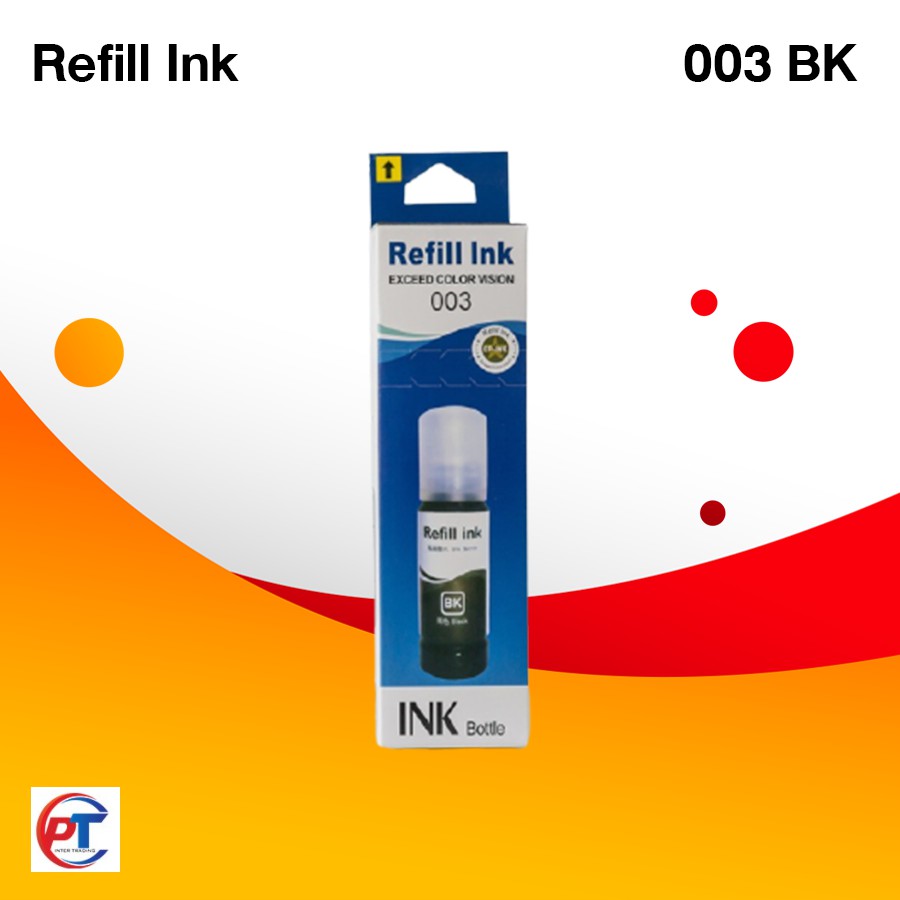 หมึกเทียบ Epson 003 BK Refill Ink สีดำ มีกล่อง | Shopee Thailand