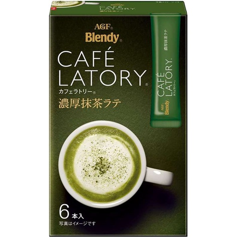 AGF Blendy CAFE LATORY Matcha Latte 12g x6sticks (import japan) ชาเขียว ...