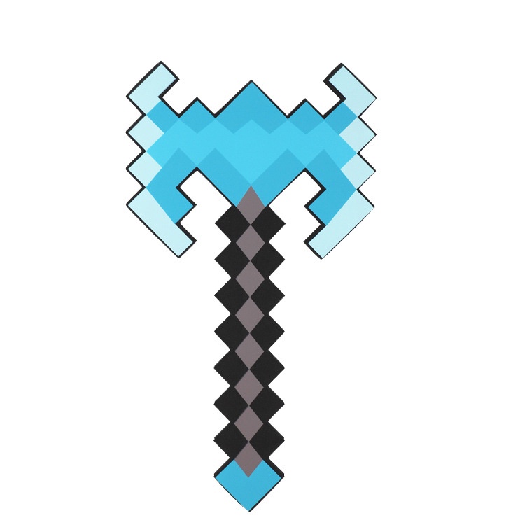 Minecraft โมเดลฟิกเกอร์โฟม Eva รูปเกม Pickaxe Hamaxe ประดับเพชร ของเล่น ...
