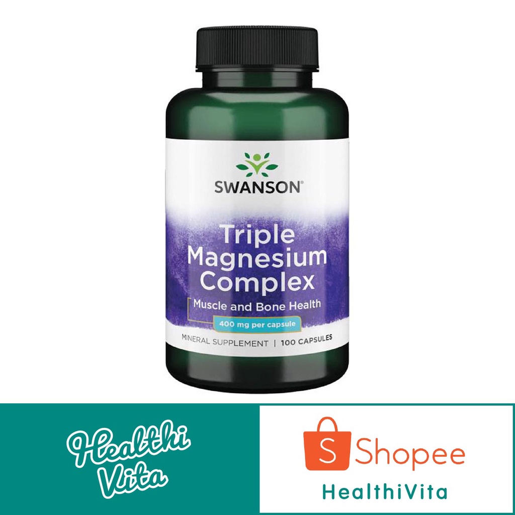 Triple Magnesium Complex 400 mg. / cap : 100 caps EXP 12/26 | Shopee ...