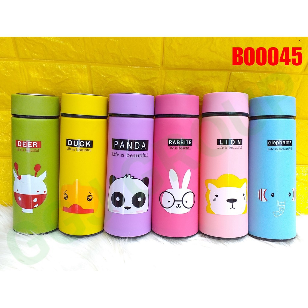 B ( B45 ) MY BOTTLE GLASS SIX OUP ANIMAL / DRINKING BOTTLE / คุณภาพดี ...