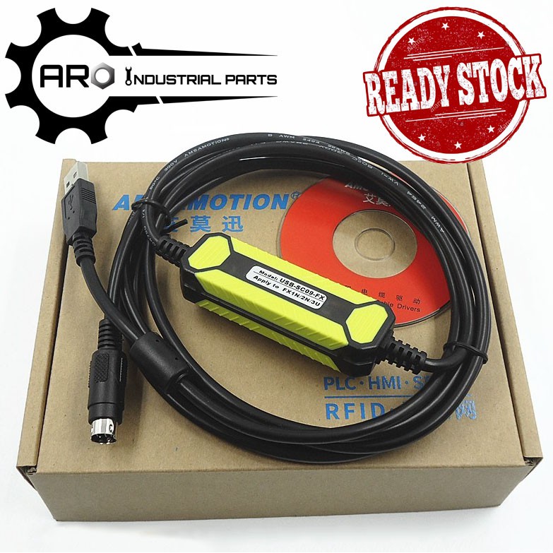 สายเคเบิลโปรแกรมมิ่ง USB-SC09-FX สําหรับอัพเกรด Mitsubishi PLC Series ...