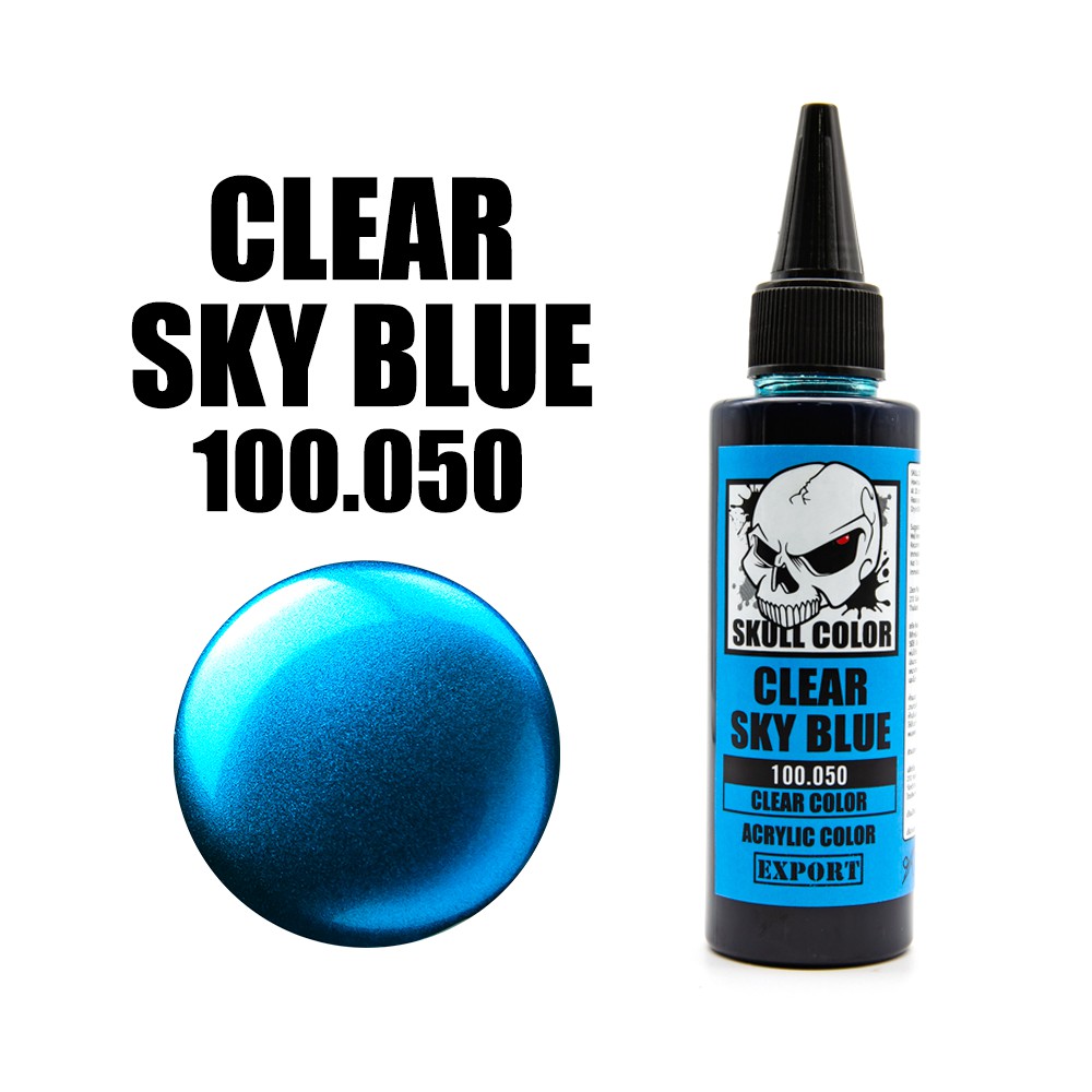 Skull Color 050 Clear Sky Blue สีสูตร Acrylic ผสมสำเร็จสำหรับแอร์บรัช ...
