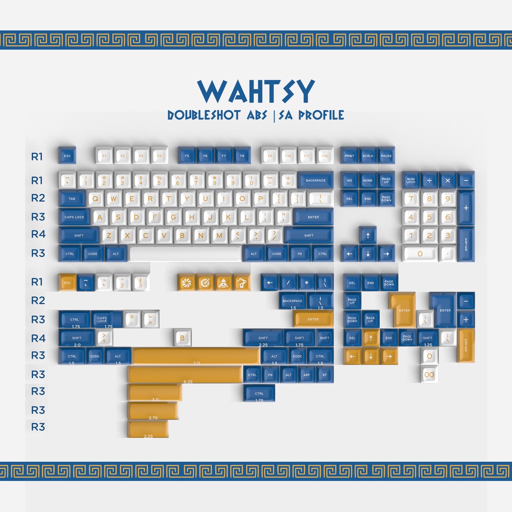 WAHTSY ABS SA Profile Keycap Set แรงบันดาลใจจาก MelGeek, ไม่ใช่ GMK ...