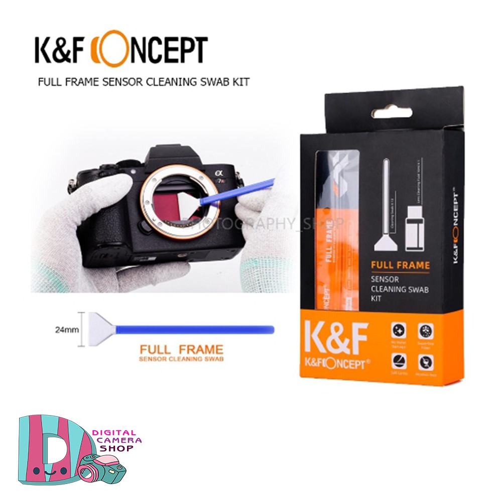 ชุดทำความสะอาด K&F Concept 24mm Full-frame Sensor Cleaning Swab Cleaner ...