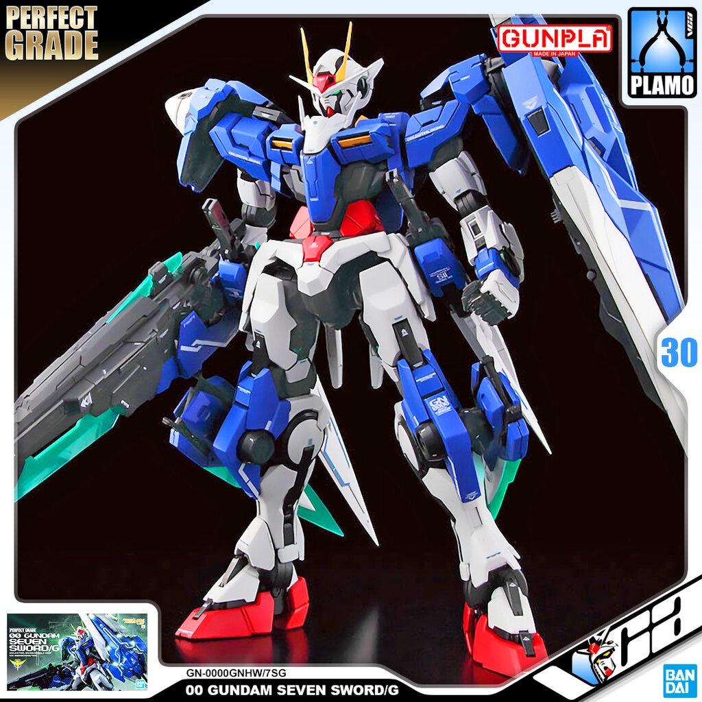 VCA ⭐️ BANDAI GUNPLA PERFECT GRADE PG 1/60 00 GUNDAM SEVEN SSWORD/G ...