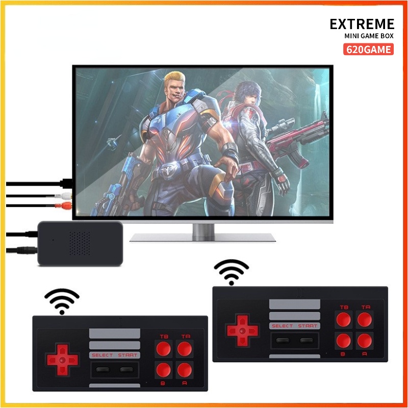 เกมคอนโซล ทีวี Nintendo NES Clone 620 เกม Retro Mini Wireless Gamebox ...