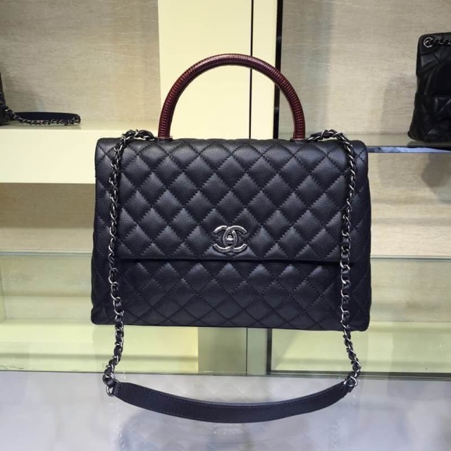 chanel coco handle size 13 นิ้ว งาน original อปก ครบ | Shopee Thailand