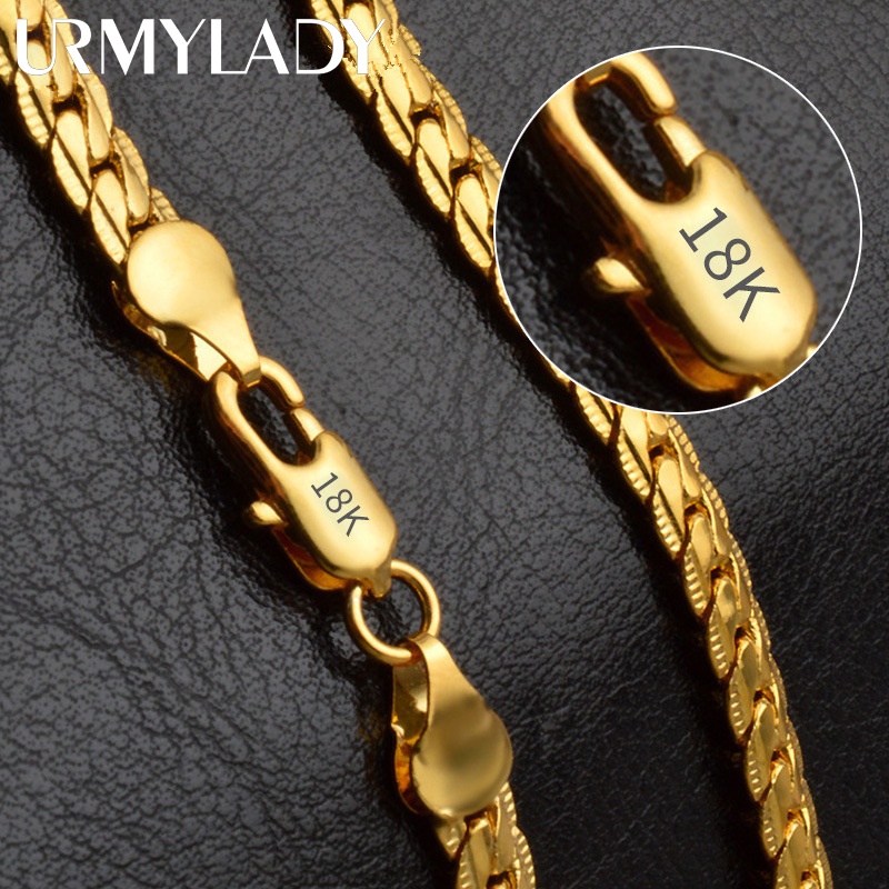 Urmylady สร้อยคอเงินแท้ S925 6 มม. 8 16 18 20 22 24 นิ้ว เครื่องประดับแฟชั่น สําหรับผู้หญิง ...