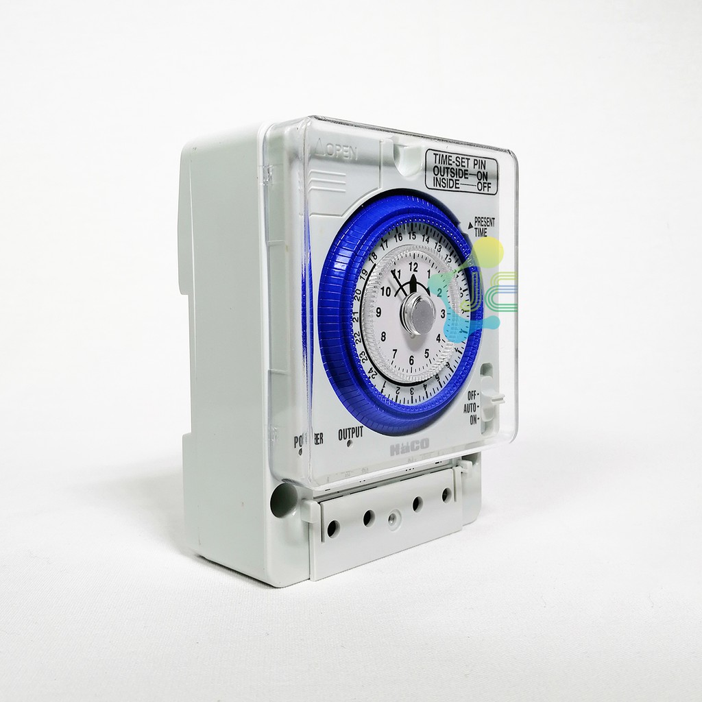 Haco Time Switch เครื่องตั้งเวลาอัตโนมัติ เปิด-ปิดไฟ 24ชั่วโมง ชนิดมีแบต 220-240V 50Hz รุ่น TM ...