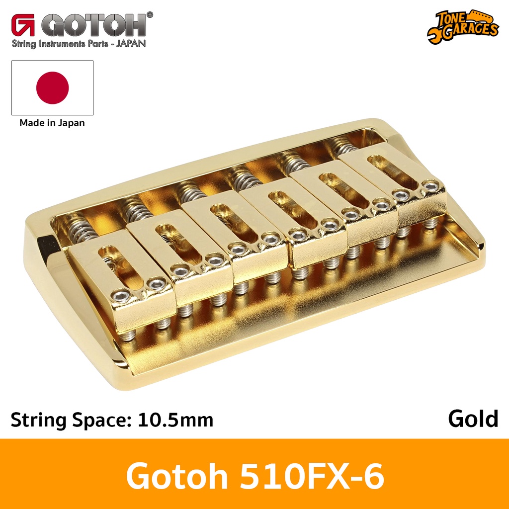 Gotoh 510FX-6 Fixed Bridge 10.5mm ฟิกบริดจ์ หย่อง กีต้าร์ไฟฟ้า Made in ...