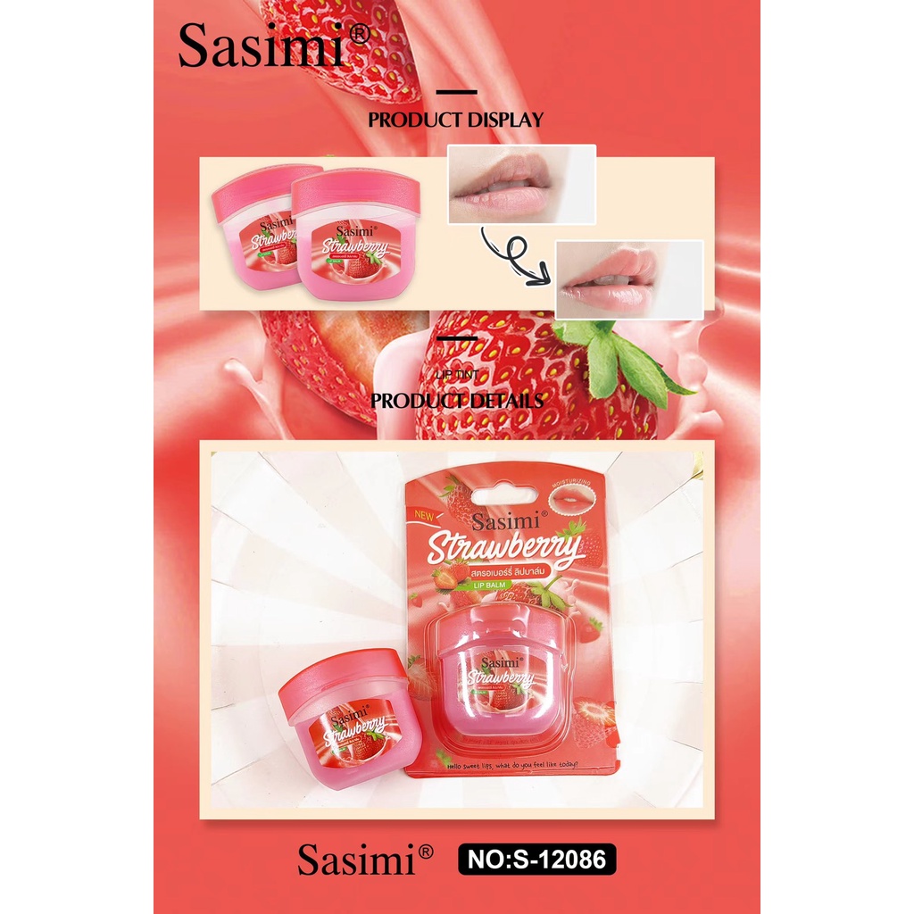 SASIMI LIP BALM ลิปบาล์มบำรุงริมฝีปาก ให้นุ่ม ชุ่มชื้น | Shopee Thailand