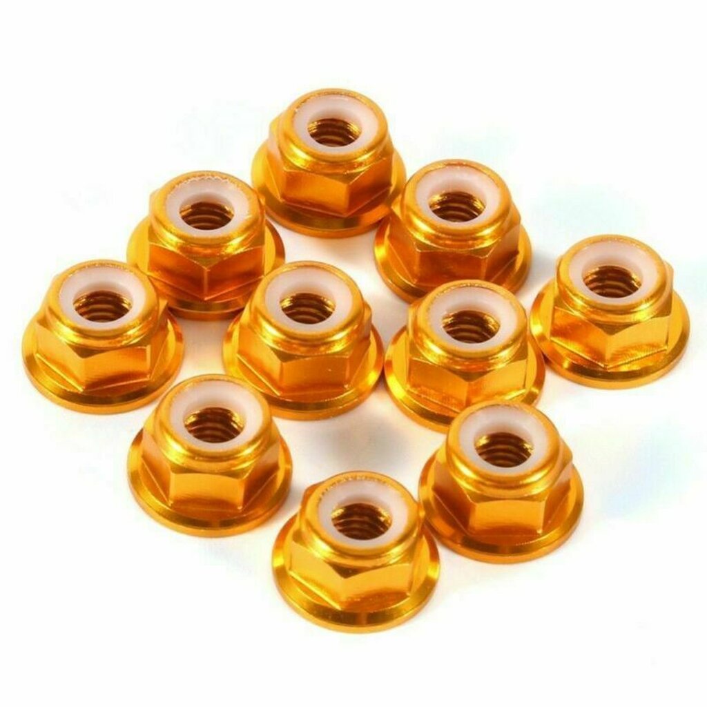 1ชิ้น Nylon Lock Nuts Hex CW CCW Colors อลูมิเนียม น๊อตล็อกใบ M5 เบา ทน ...