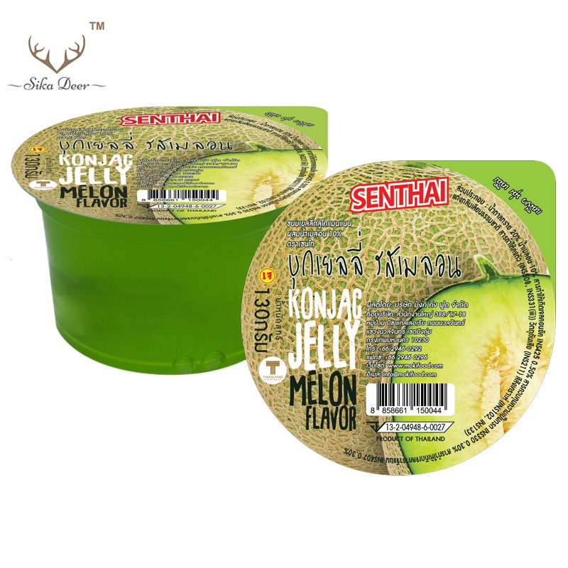 SENTHAI คลีน เยลลี่บุก รสเมล่อน 130g x 6 (FJ0008-1) พร้อมทาน Konjac jelly melon flavor ของว่าง ...