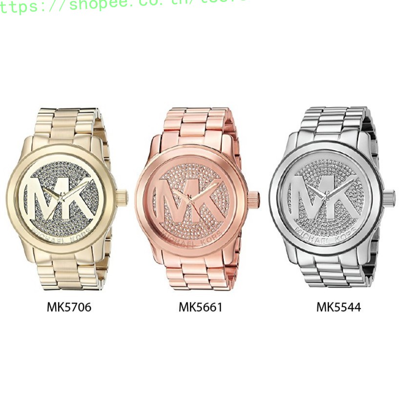 Michael Kors MK5706 mk5661 mk5544 Runway Crystal Pave Watch - นาฬิกา ...