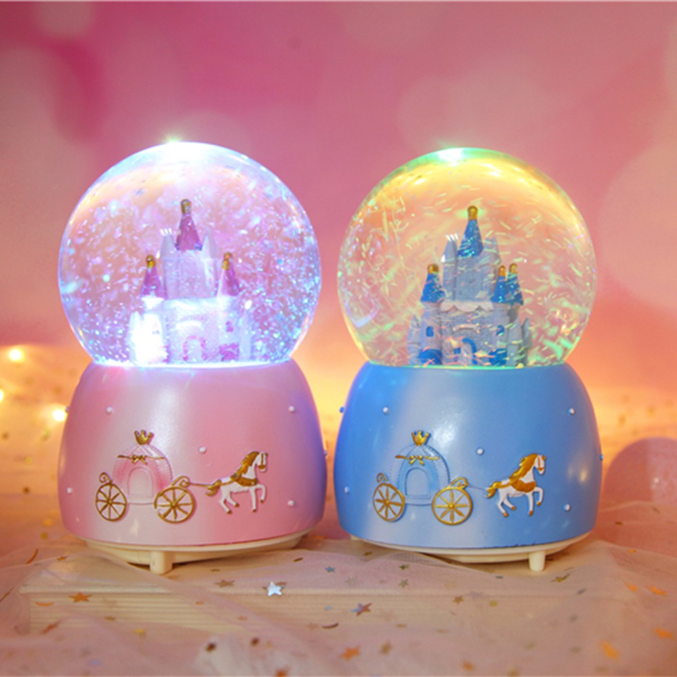 Snowball Music box กล่องดนตรีหิมะ คริสตัลบอล มีเสียงดนตรี แถมฟรี! ถ่าน ...