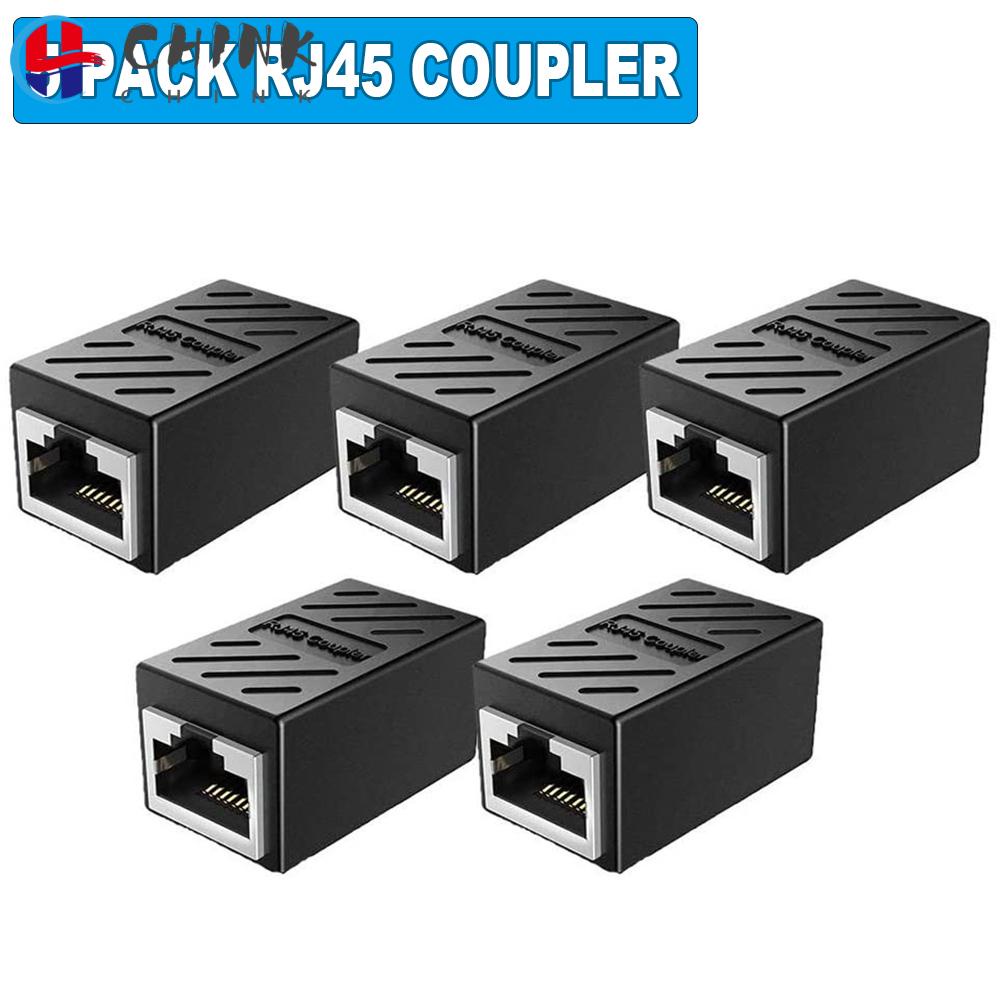 CHINK 1/5 Pack RJ45 Coupler 8P8C Ethernet Cable Extender LAN Connector ...