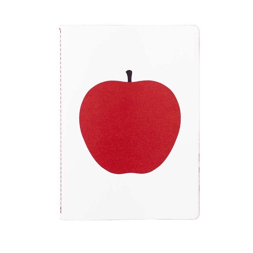 PdiPigna Notebook Enzo Mari Apple Sewn Stitch สมุดโน้ตพีดีพินย่า ลายแอป ...