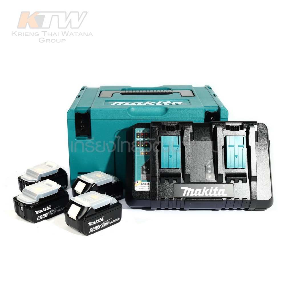 MAKITA ชุดแบตเตอรี่ 18V พร้อมแท่นชาร์จ รุ่น MKP3PT182 / MKP3PT184 / MKP3PG184 / MKP1RF182 ...