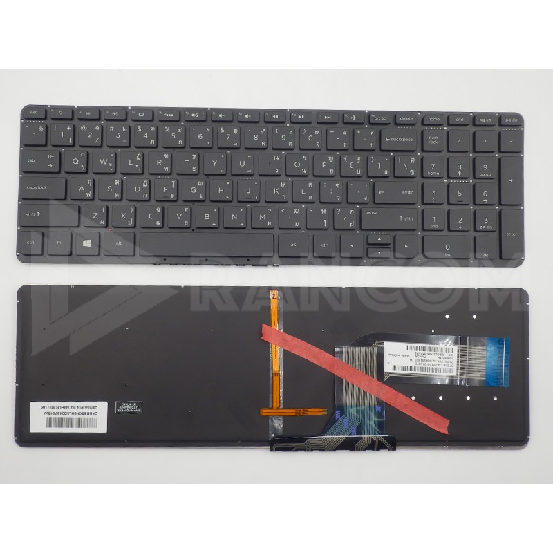 KEYBOARD HP-COMPAQ 15-P 15-J Series พร้อมแผงไฟ Backlight ไทย-อังกฤษ ...